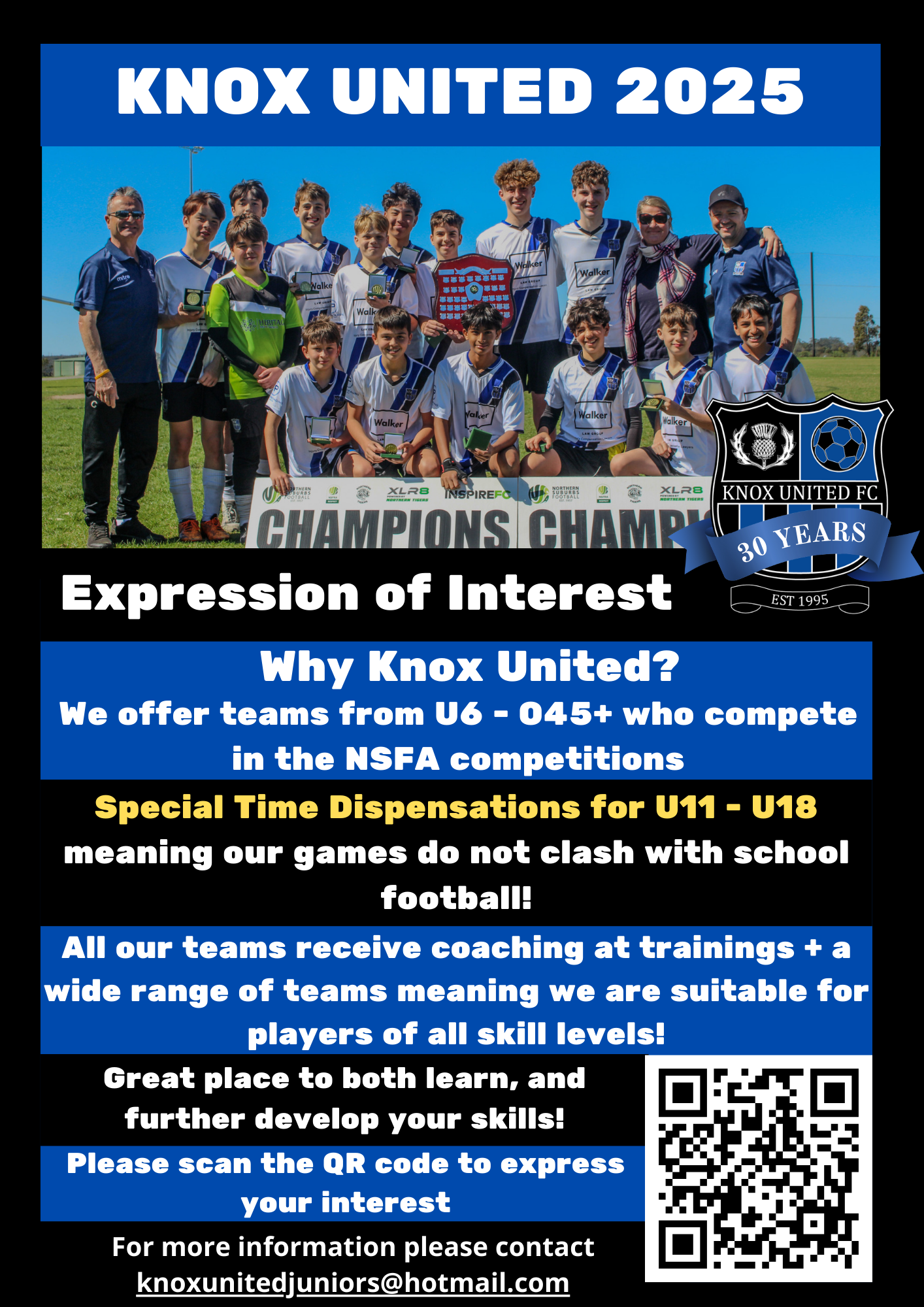 Knox United 2025 E.O.I Flyer | Knox United FC